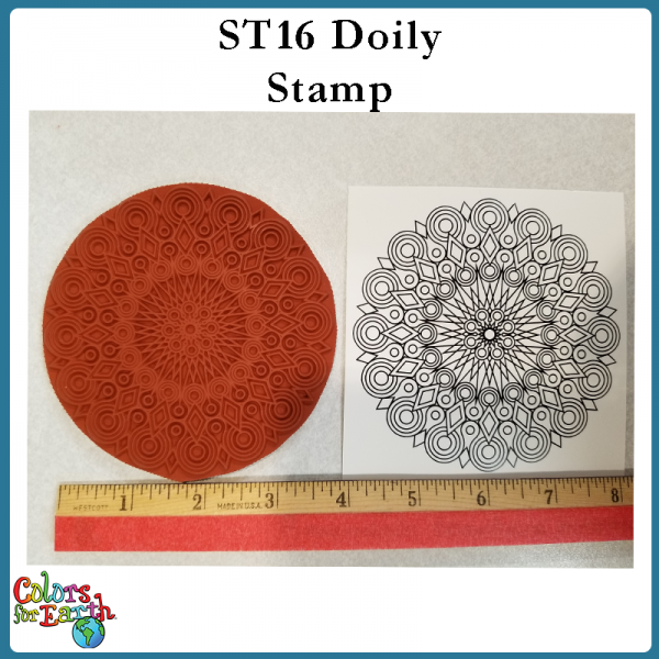 ST16 Doily Stamp - Colors For Earth, LLC