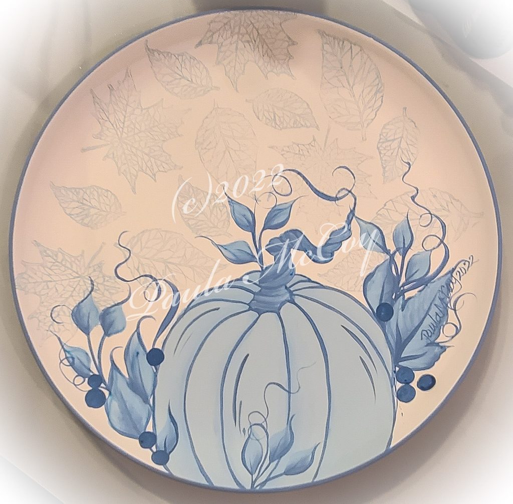 Monochromatic Ceramic Pumpkin Plate - Colors For Earth, LLC