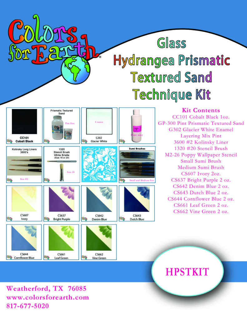 HPSTKIT - Glass Hydrangea Prismatic Textured Sand Technique Kit ...