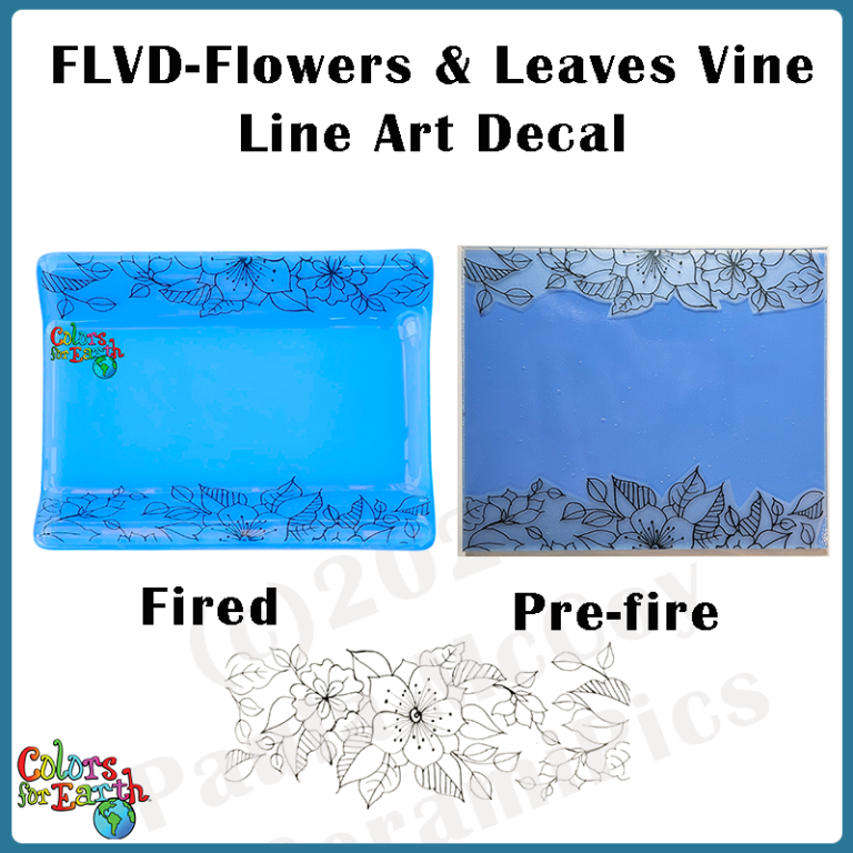 Flowers and Leaves Vine - Waterslide Decals - Colors For Earth, LLC